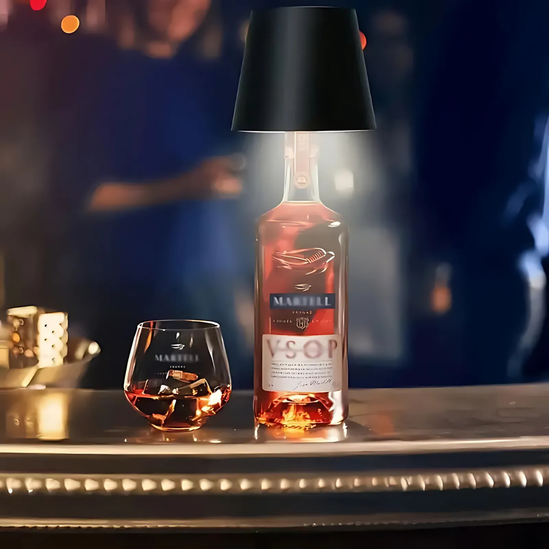 Luminária LED Garrafa de Vinho Recarregável e Regulável – Lume Prime